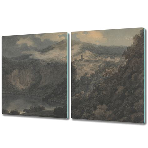 Dwuczęściowa Deska Kuchenna ze Wzorem 2x 40x52 cm Jezioro wśród gór