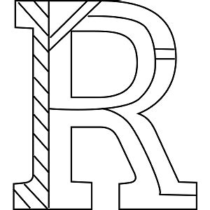Uppercase R Coloring Page