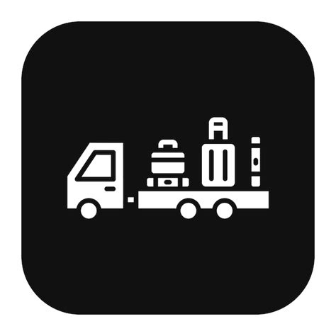 Premium Vector Baggage Truck Vector Illustration