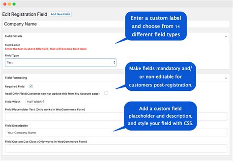 Custom User Registration Fields For Woocommerce Woocommerce Marketplace