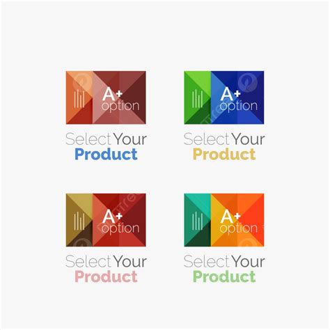 Navigation Interface Vector Design Images Set Of Abstract Square Interface Menu Navigation