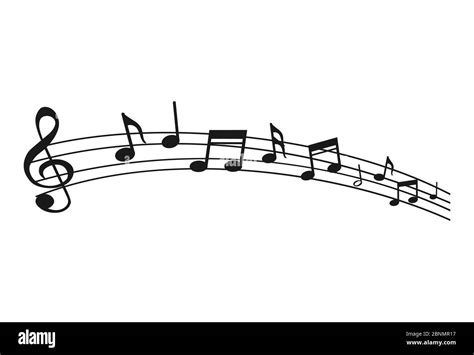 Musical Note Staff Treble Clef Notes Musician Concept Vector Isolated