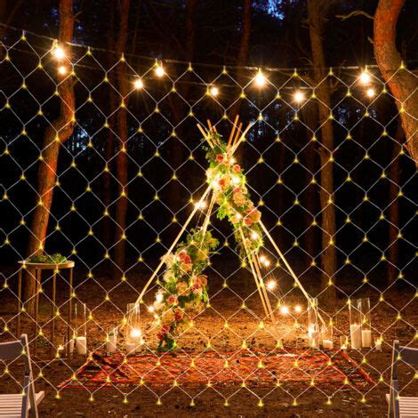 VINGO LED lumière net décoration rideau guirlande lumineuse éclairage 8
