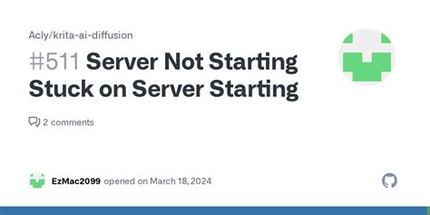 server not starting stuck on server starting · issue 511 · acly krita
