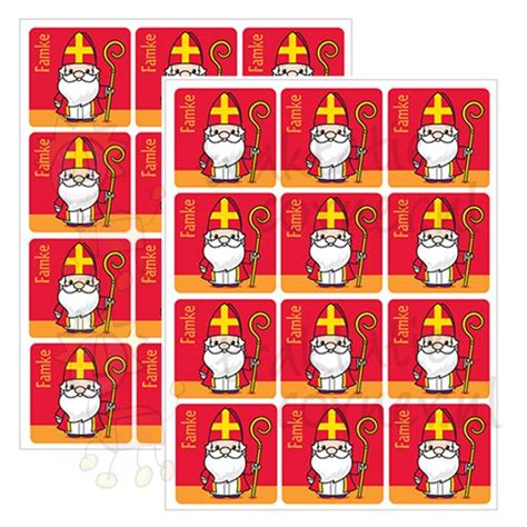 Naamstickers Sinterklaas Traktatiecorner Nl