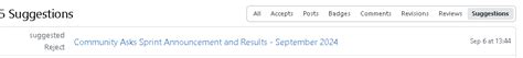 Your Last Edit Was Rejected Warning Does Not Appear On MSE Meta