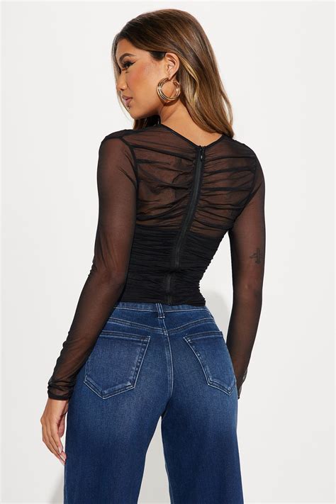Expensive Taste Mesh Top Black Fashion Nova