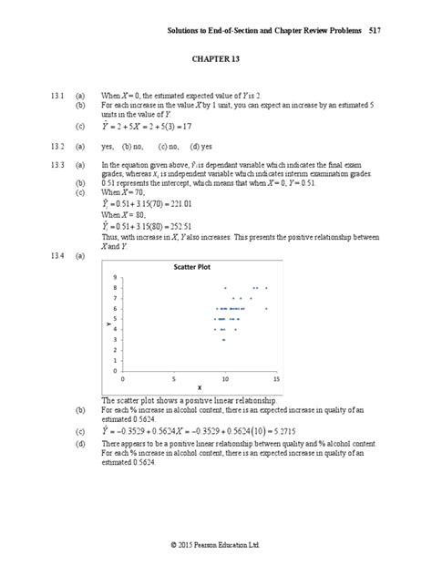 Answer Ch 13 0 Pdf Errors And Residuals Regression Analysis