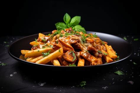 Penne Pasta In Tomato Sauce With Chicken Premium Ai Generated Image