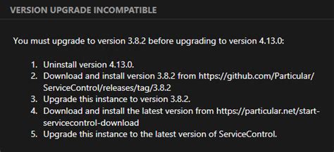 Servicecontrol Remove Pending Upgrade Version Servicecontrol