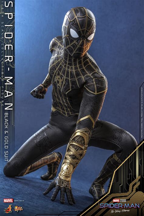 Buy Hot Toys 1 6 Spider Man Black Gold Suit Spider Man No Way Home