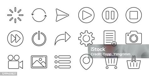 필수 Ui 아이콘 집합을 간략하게 설명합니다 0명에 대한 스톡 벡터 아트 및 기타 이미지 0명 그래픽 사용자 인터페이스 매스컴 Istock