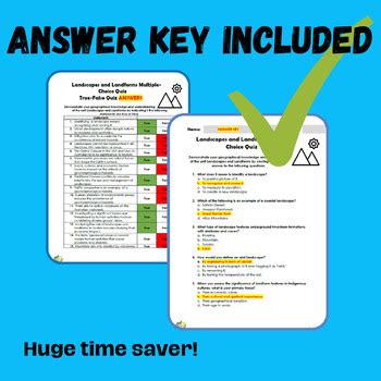 Landscapes And Landforms Geography Quiz By Resource Source TPT