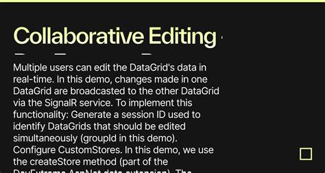 Collaborative Editing Devextreme Data Grid Codesandbox
