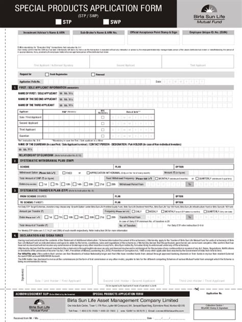 Fillable Online Absl Stp Swp Application Formpdf Fax Email Print