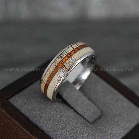 Deer Antler Ring Antler Wedding Band Deer Hunting Ring Deer Hunting