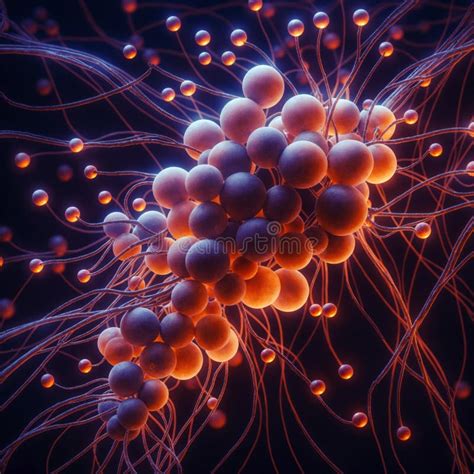 3d Illustration Of Neurons In The Form Of Cell Or Neurons Generative Ai Stock Illustration