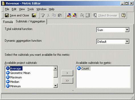 Kb19634 Subtotals Do Not Display Correctly For A Metric On A