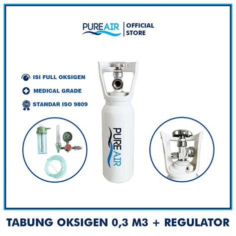 Jual Pureair Tabung Oksigen 03 M3 Set 3in1 Tabungisi Oksigen