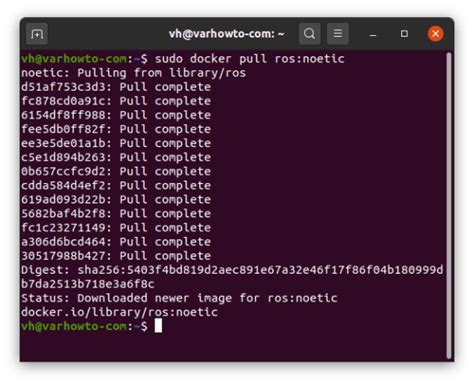 How To Install Ros Noetic With Docker Varhowto