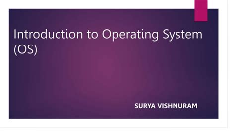 Basic Operating Systems In Computer And Its Uses Ppt