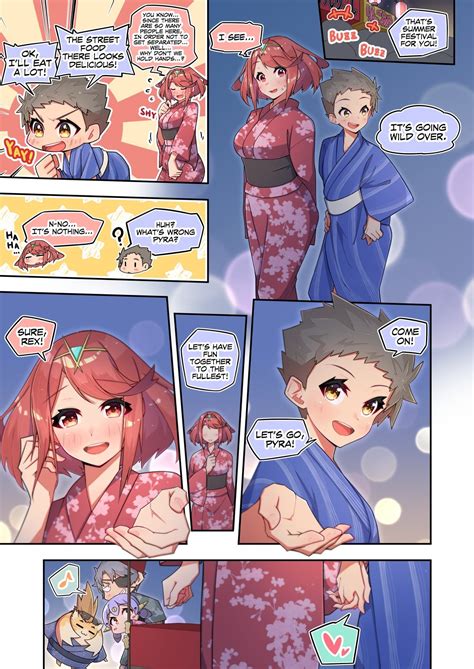 Super Cute Pyra X Rex Summer Festival Comic Ragau01 R Churchofpyra