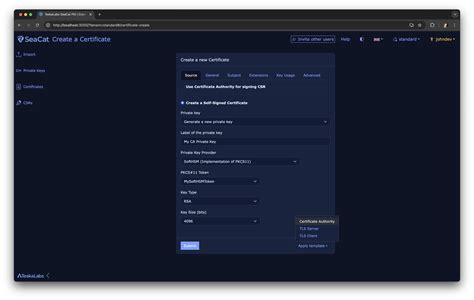 Create A Certificate Authority TeskaLabs SeaCat PKI