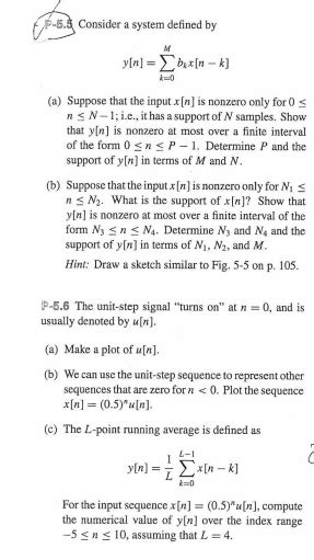 solved consider a system defined by suppose that the input