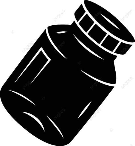 Refillable Spice Jar Glyph Icon Reusable Clipart Recyclable Vector