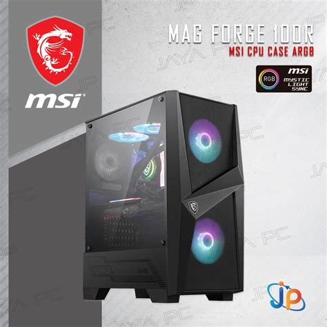 Jual MSI Gaming Case MAG Forge 100R ARGB Tempered Glass Casing
