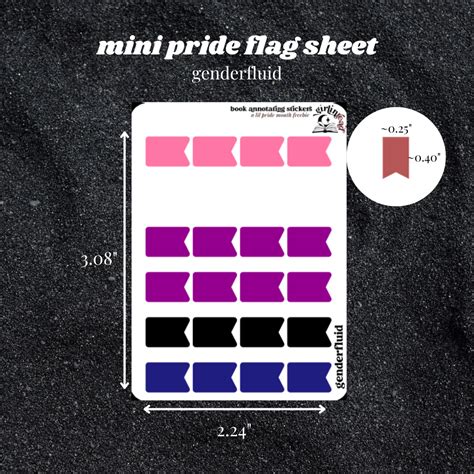 Pride Flag Tab Sheets Girlinread Annotating Stickers