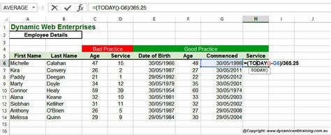 The Today Function In Excel Dynamic Web Training Blog