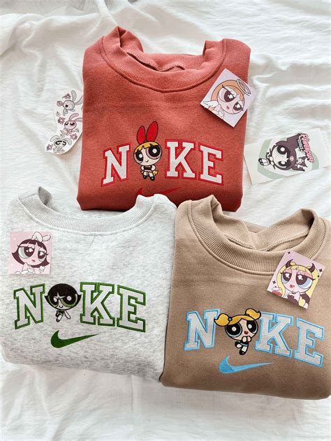 Powerpuff Girl Faux Embroidered Sweatshirt Western Meowdy