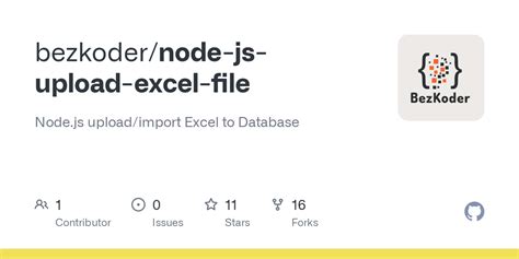 GitHub Bezkoder Node Js Upload Excel File Node Js Upload Import Excel To Database