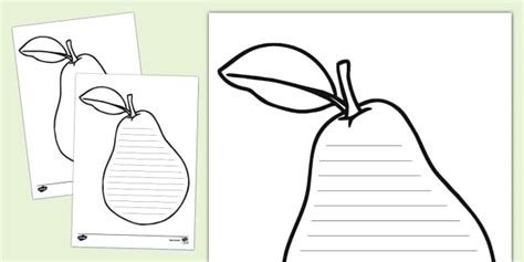 Pear Writing Template Professor Feito Twinkl
