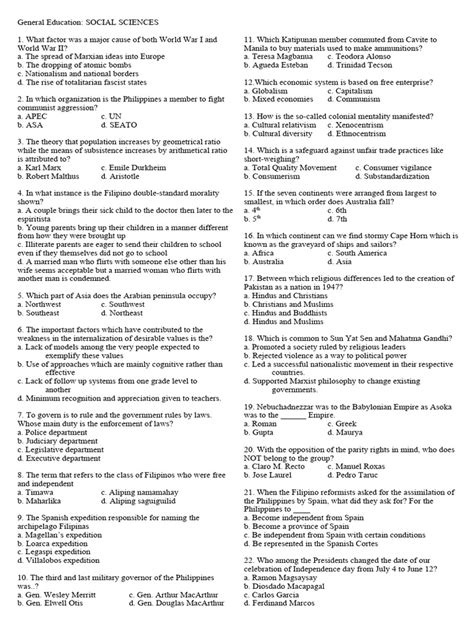 Gen Ed Soc Sci 1 30edit Download Free Pdf Philippines