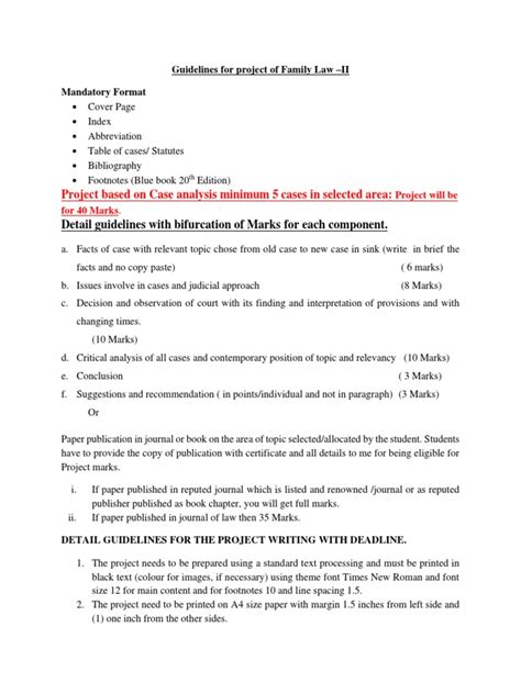 Guidelines Of Project Pdf Books Writing