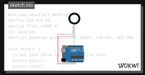 WS2812b RGB LED 模块实验 Wokwi ESP32 STM32 Arduino Simulator