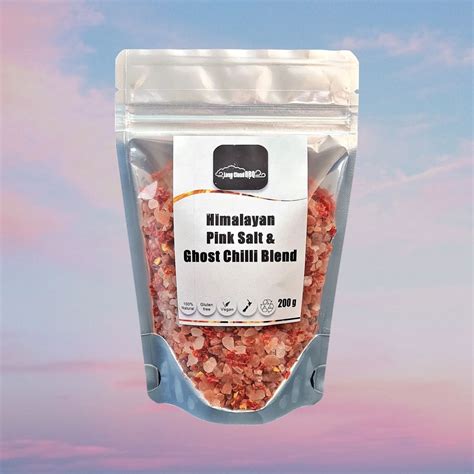 Himalayan Pink Rock Salt And Ghost Chilli Blend Refill Pouch Resealable
