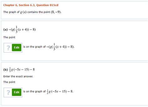 Solved Chapter Section Question Cd The Graph Of G Chegg