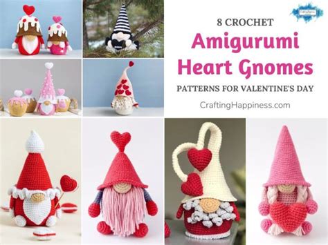 8 Crochet Heart Gnomes Patterns For Valentines Day Crafting Happiness