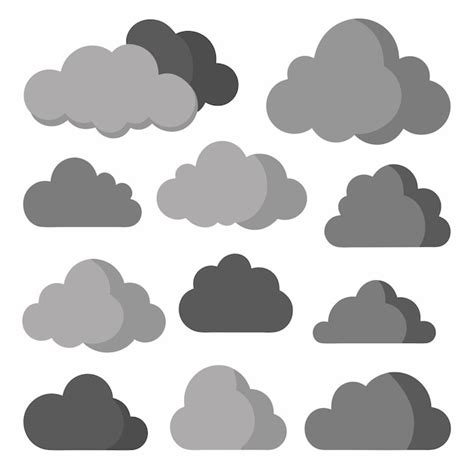 Premium Vector A Collection Of Different Types Of Clouds With A Text That Says No One Else