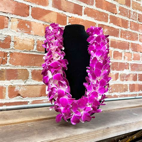 Purple Dendrobium Orchid Double Leis Eflowerwholesale