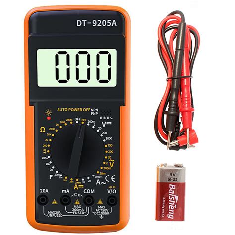 Miernik Cyfrowy DT9205A Multimetr Gumowa Obudowa 11601049774