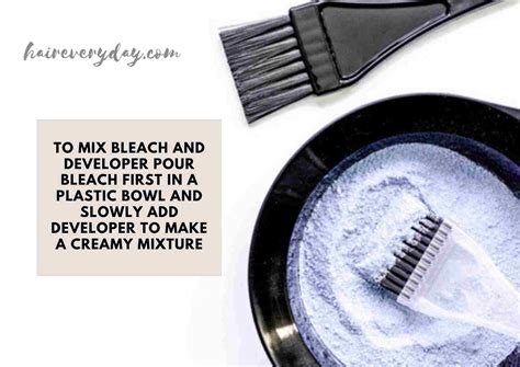How To Mix Developer And Bleach At Home In 5 Easy Steps Hair Everyday