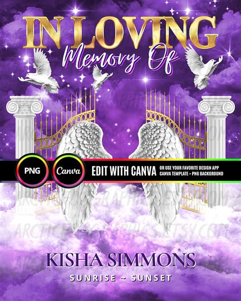 In Loving Memory Png Purple Sky Heaven Gate Memorial Background For