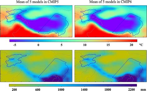 Spatial Patterns Of Mean Annual Top Temperature And Bottom