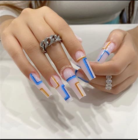 A On Twitter Studded Nails Pink Acrylic Nails Acrylic Nail Designs