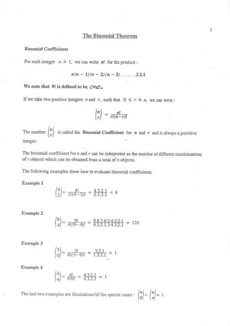 Binomial Pdf