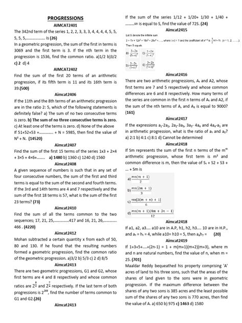 Progression Pdf Elementary Mathematics Mathematics